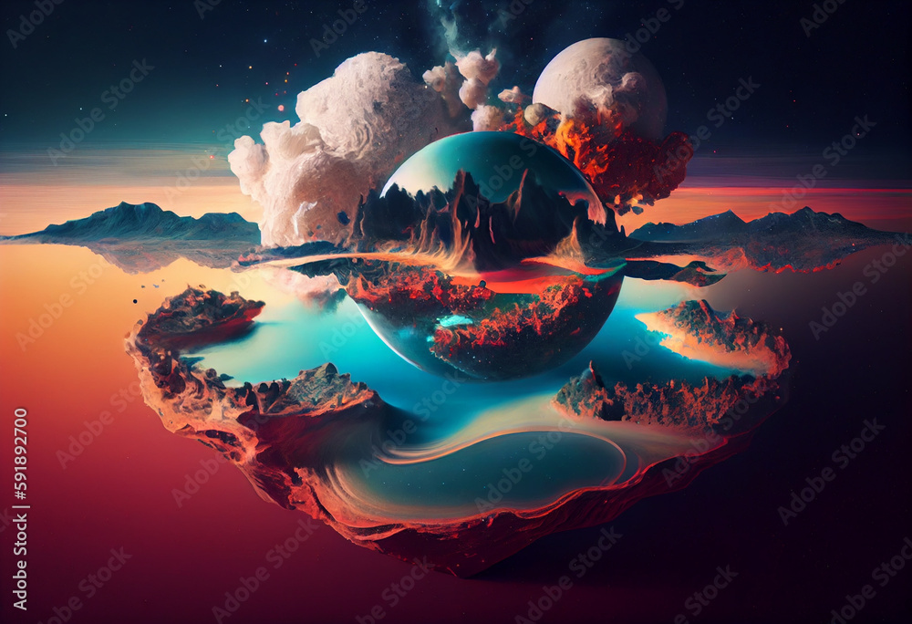 Beautiful abstract, surrealist Exoplanets and the search for ...