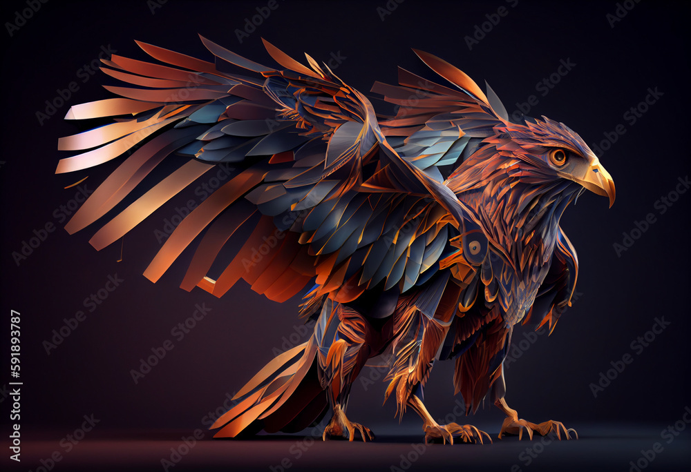 A complex, multi-layered pattern of interlocking shapes that resembles ...