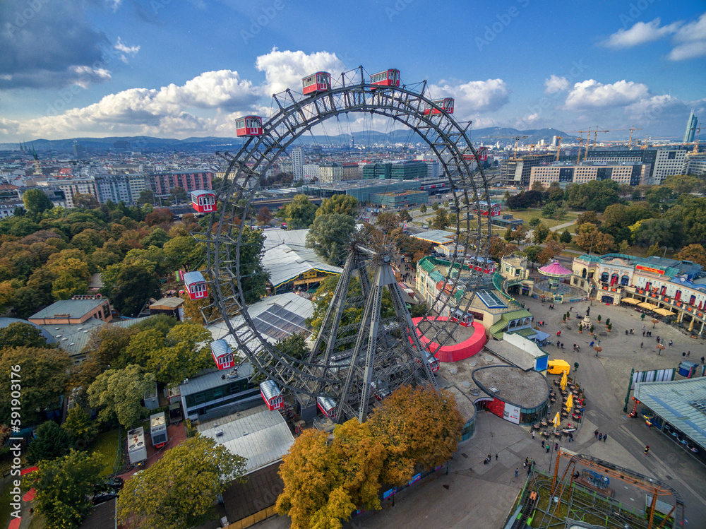 Foto de The Giant Ferris Wheel. The Wiener Riesenrad. it was the world ...
