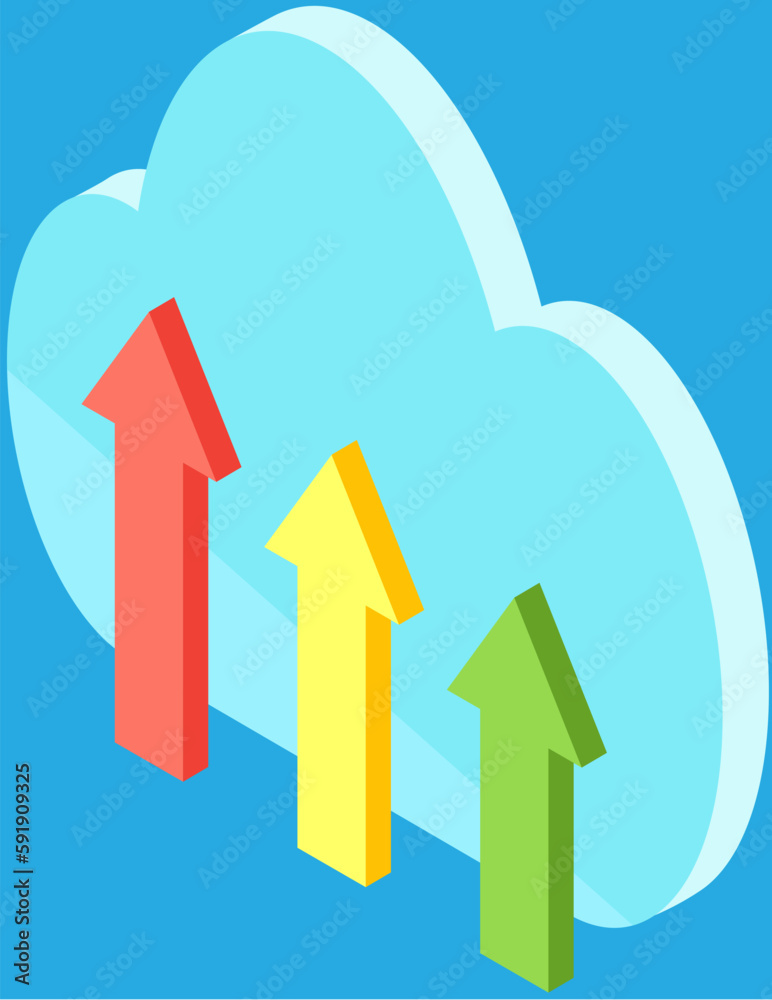 Virtual storage, service for saving information and personal data protection concept ...