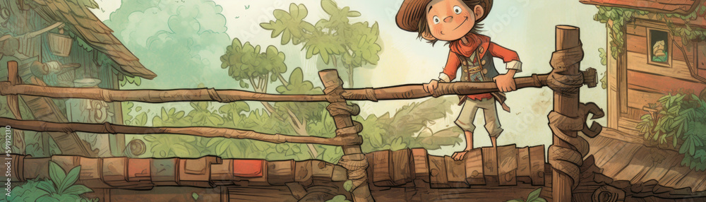 Childhood kids illustration in beautiful colors and childrens book ...