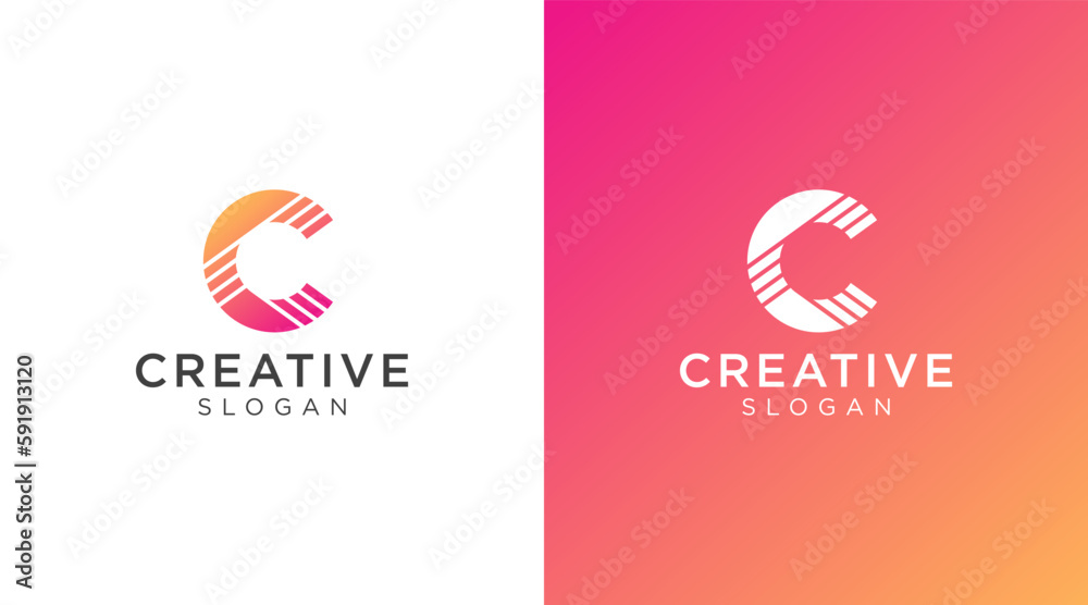 Colorful Letter C logo design for various types of businesses and ...