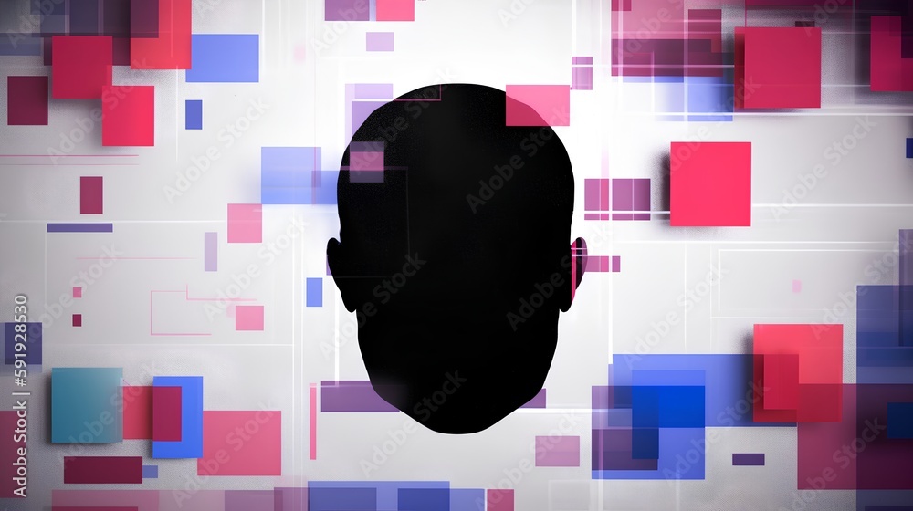 Synthetic media and creative technology concept. AI machine learning ...