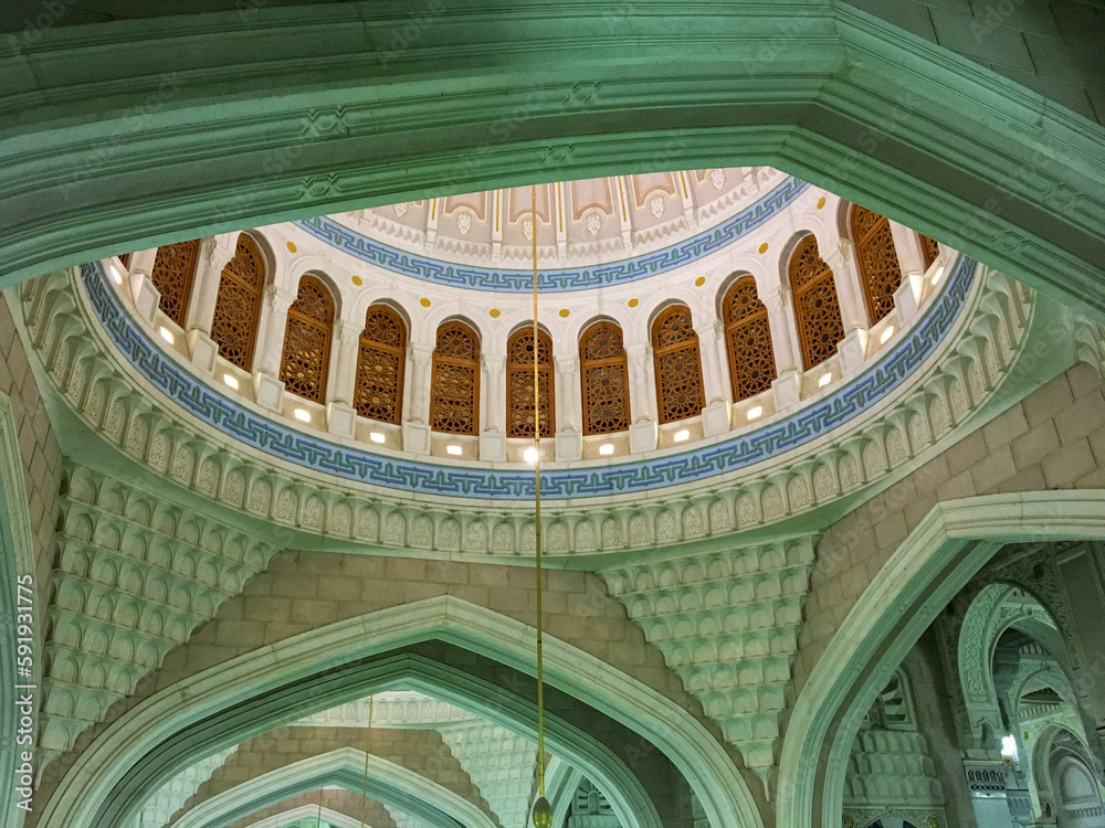 Interior Masjid al-Haram. The Great Mosque of Mecca. Saudi Arabia ...