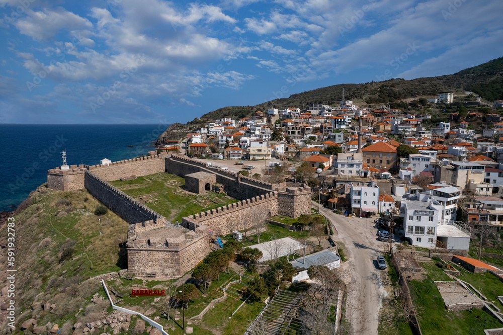 Çanakkale - Babakale Castle and the city centre, the westernmost point ...
