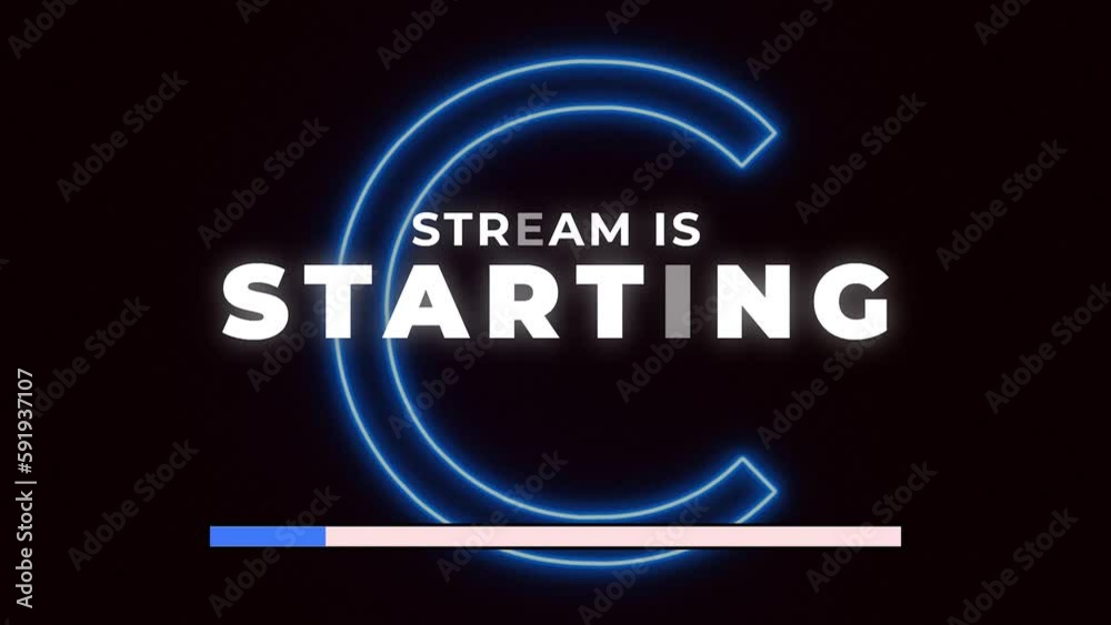 YouTube And Twitch Streaming Is Starting Intro With Flickering Text ...