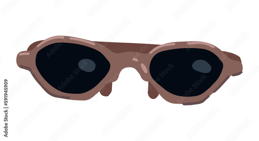 Sunglasses cartoon clipart. Summer accessory doodle isolated on white ...