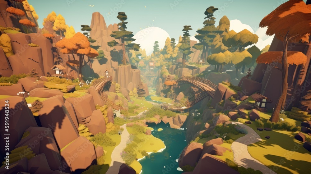 Map of the enchanted forest with various landmarks and locations for ...