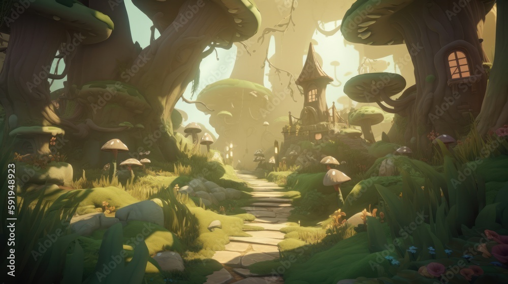 Map of the enchanted forest with various landmarks and locations for ...