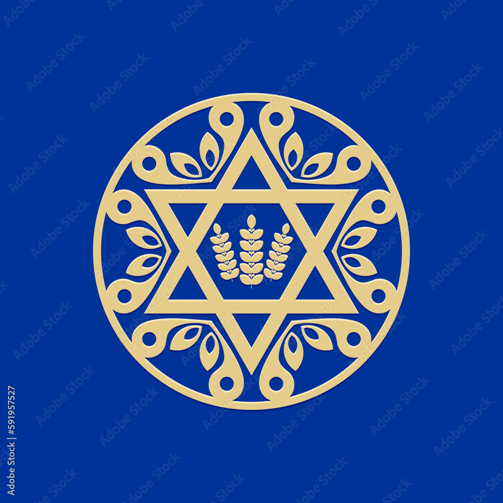 Vector illustration of the Jewish Star of David symbol combined with ...