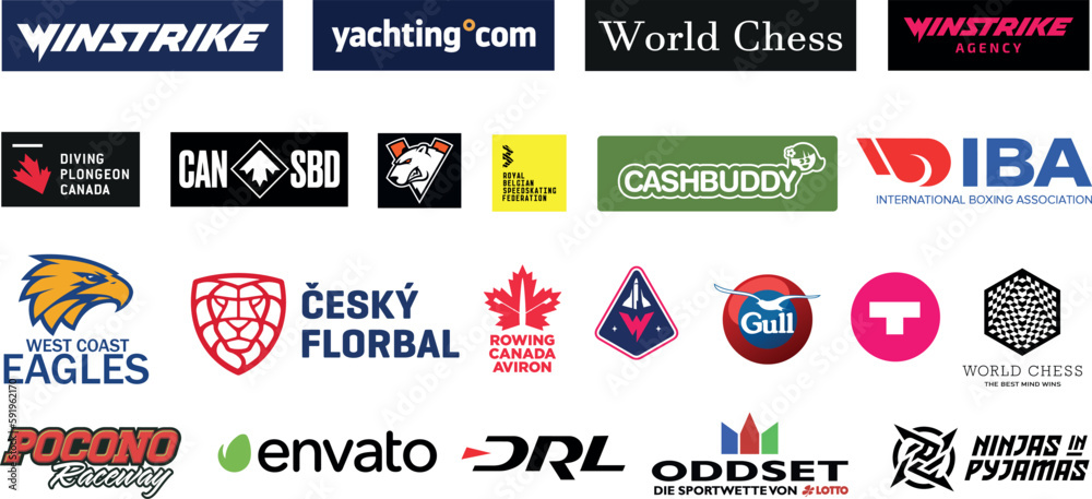 logos of famous brands, icons with company logos Stock Vector | Adobe Stock