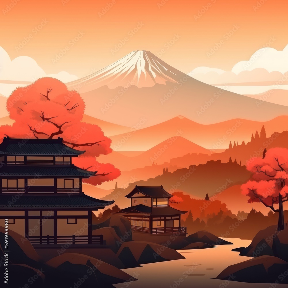 Japan Style Wallpaper Background Stock Photo | Adobe Stock