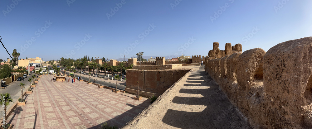 Morocco, Africa: view of the surrounding ramparts of Taroudant, city in ...