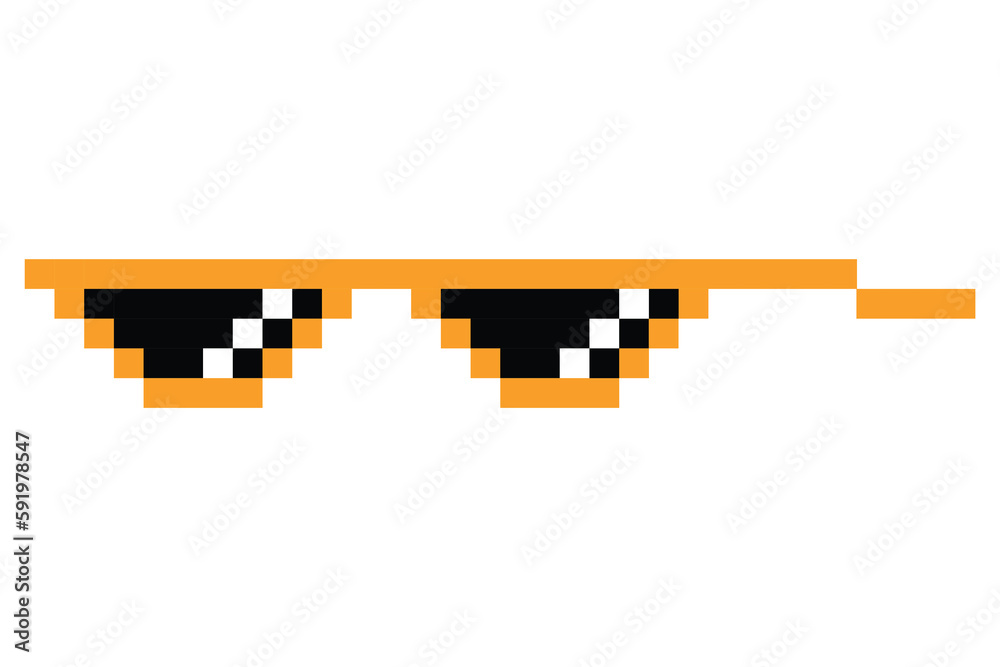 Pixel glasses meme. Like a boss meme. Pixelation, accessory optical ...