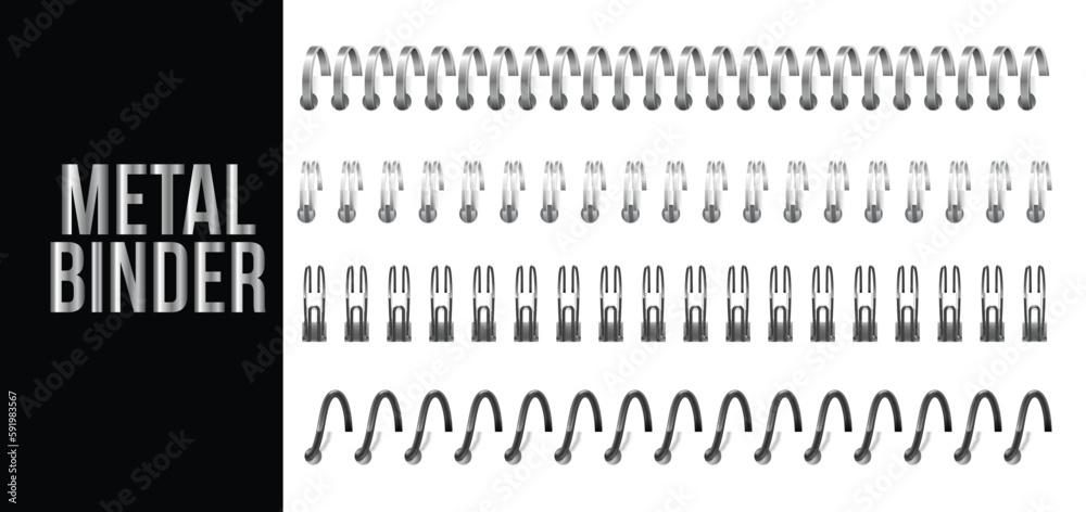 Notebook spirals, wire steel ring bindings and springs for diary ...
