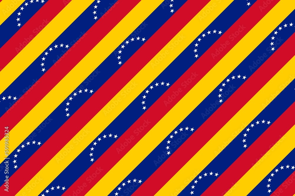 Geometric pattern in the colors of the national flag of Venezuela. The ...
