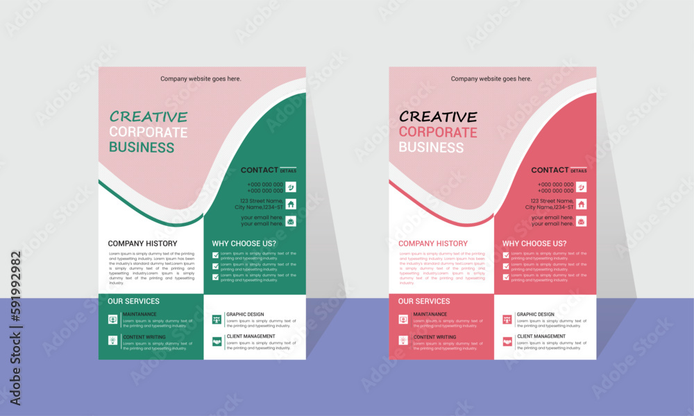 Vetor de Title: Business Flyer Design Tamplate,A4 Flyer Template ...