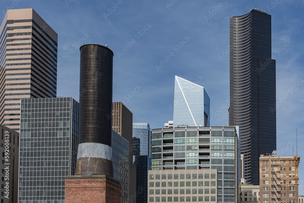 Buildings in Downtown Seattle Skyline Stock Photo | Adobe Stock