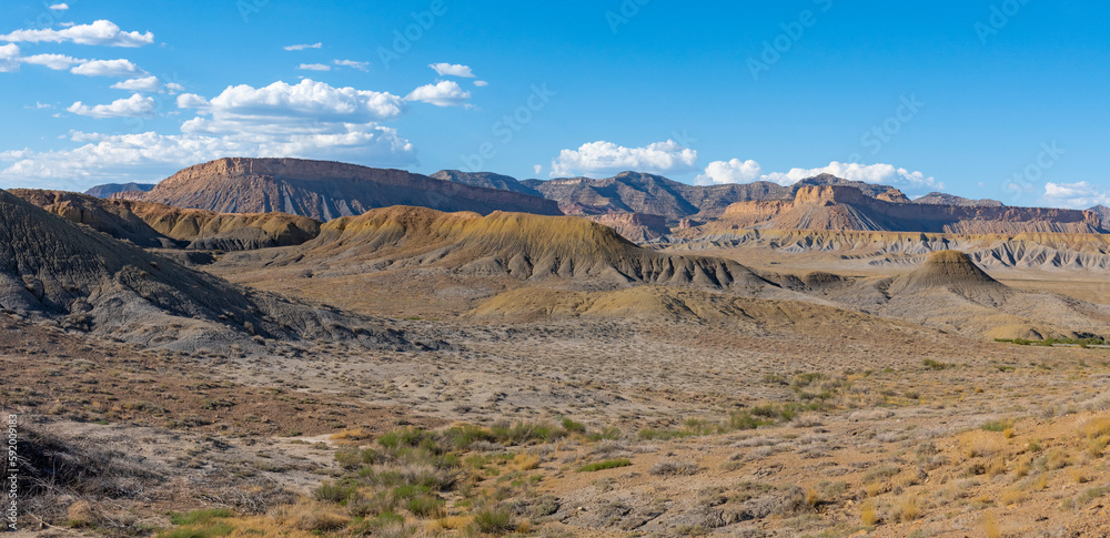 Erosion exposed in an interesting geological landscape near Thompson ...