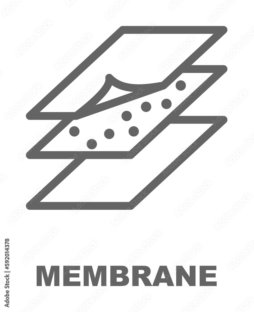 Membrane icon illustration on transparent background Stock Illustration ...