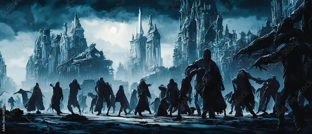 A dystopian world where genetically modified humans look like zombies ...