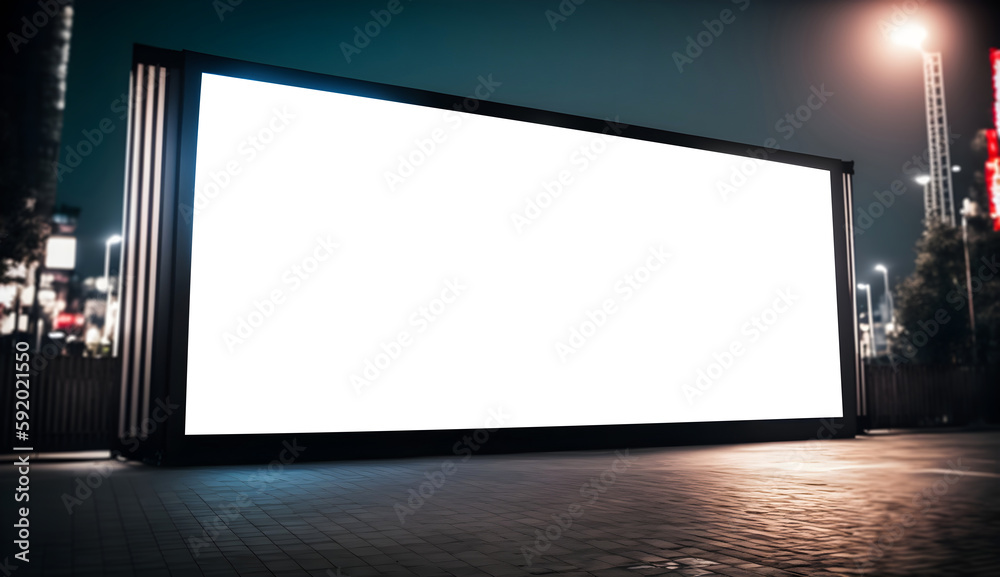 Blank outdoor Event advertisment screen for marketing purpose, Empty ...