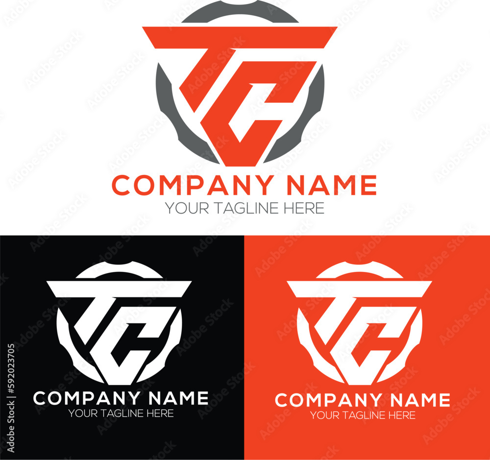TC Letter TC Initial Logo Design Concept Vector Template Stock Vector ...