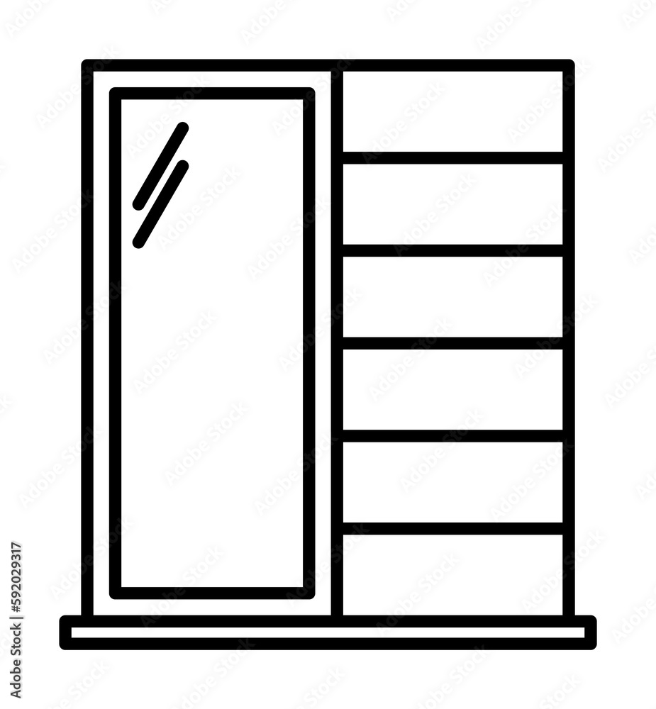 wardrobe icon illustration on transparent background Stock Illustration ...