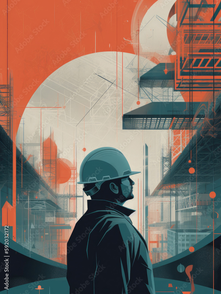 civil engineer working on a large-scale infrastructure project, such as ...