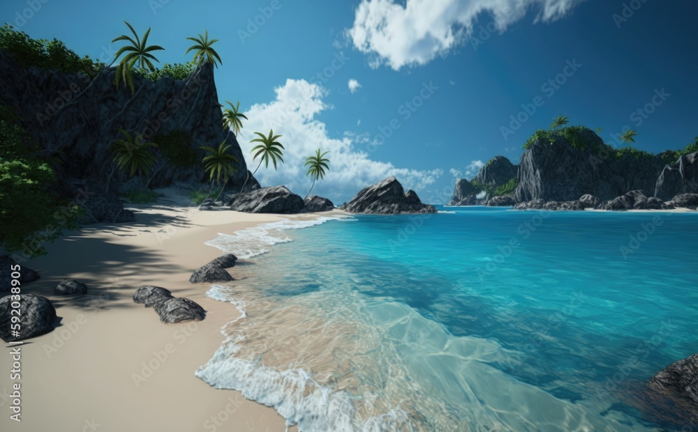 Beautiful summer Tropical beach, a island, Tropical white sand beach ...