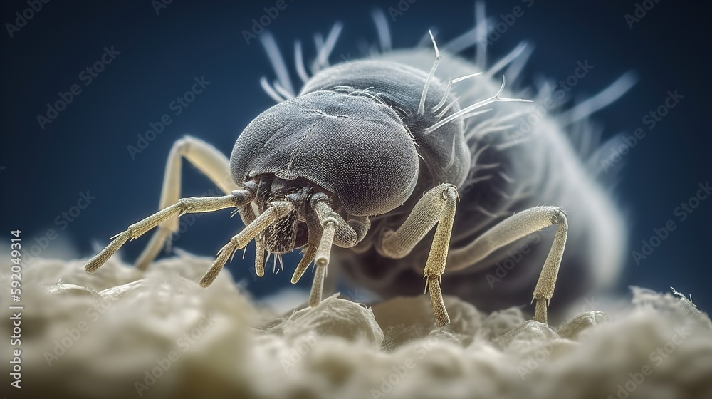 Bed mites close-up. AI generated Stock Illustration | Adobe Stock
