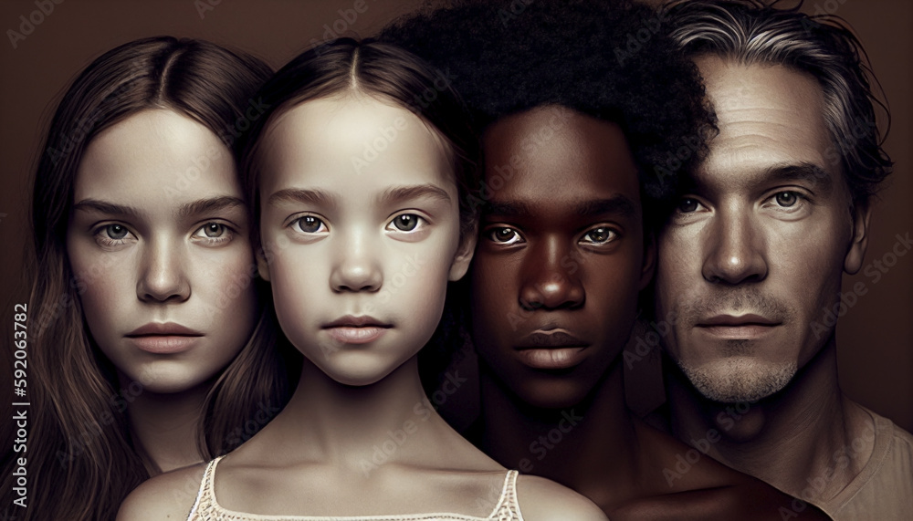 Family, love, and diversity: the beauty of inclusion. Concept of new ...