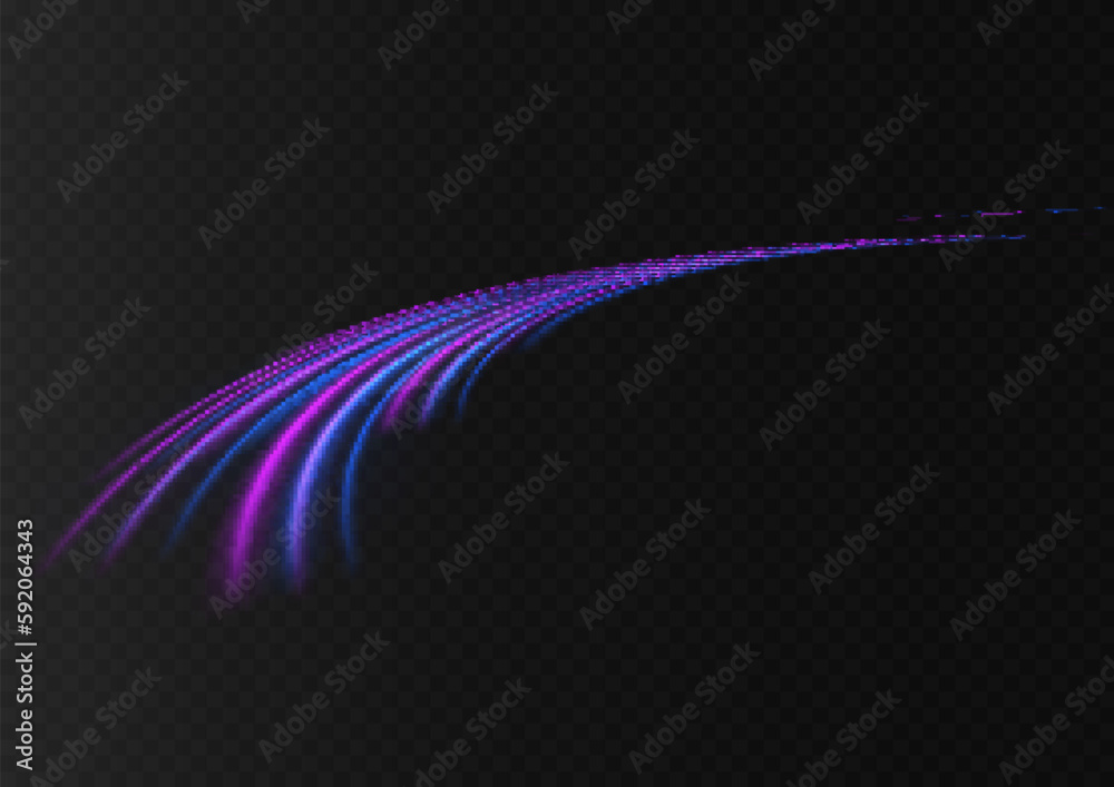 Light trail wave, fire path trace line and incandescence curve twir ...