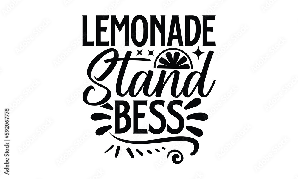 Lemonade Stand Bess- Lemonde SVG Design, Handmade Calligraphy Vector ...