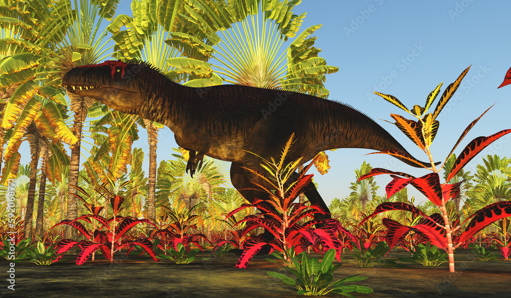 Photo & Art Print Tyrannotitan in Banana Jungle - Tyrannotitan was a ...