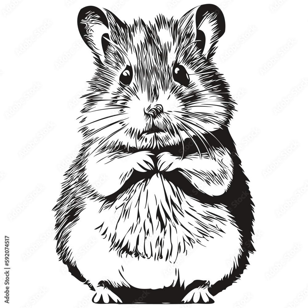 Hamster Clip Art Black And White