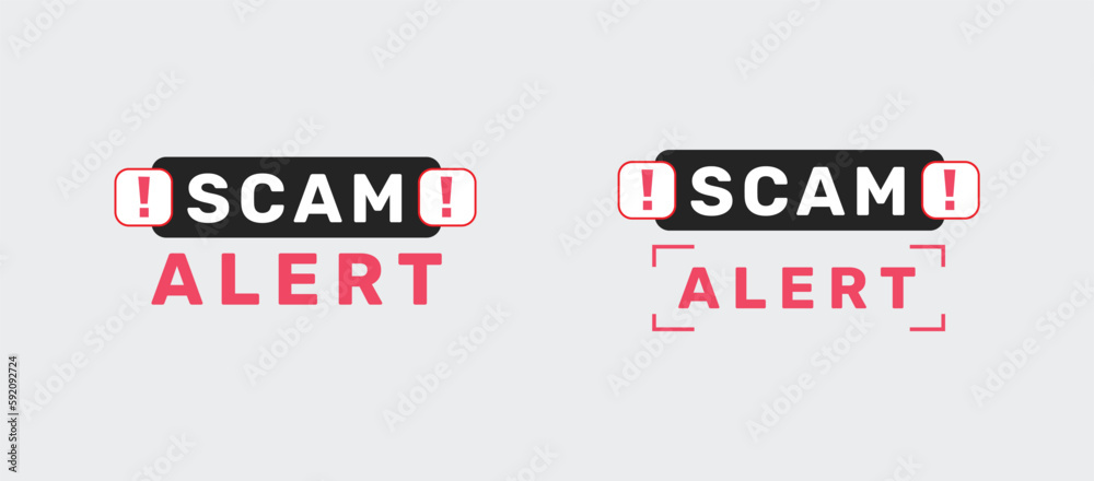 Scam alert icon design premium vector for danger notification Stock ...