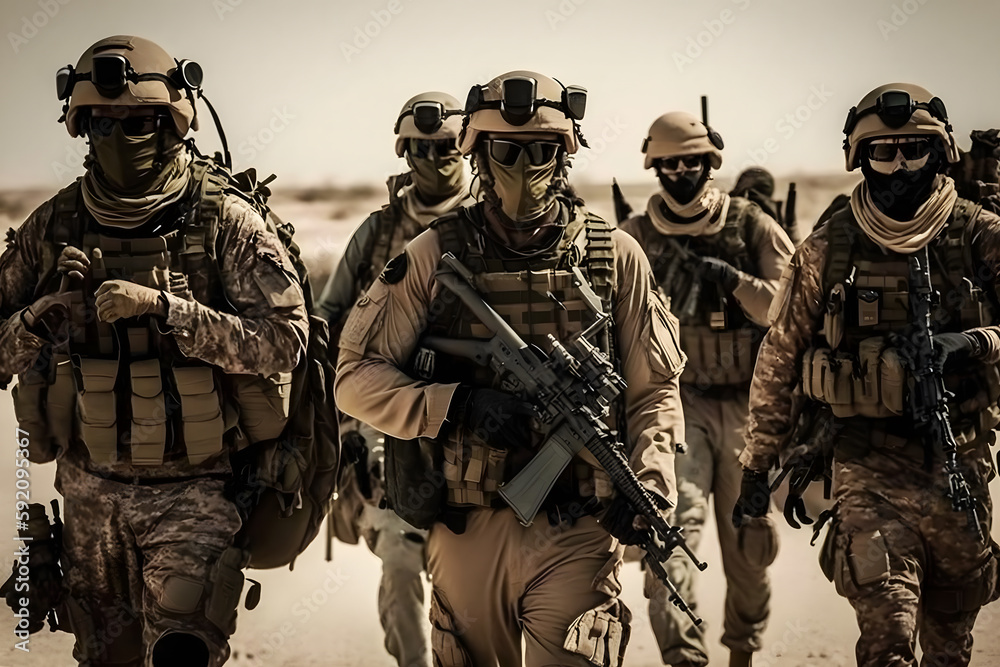 US Army Special Forces Group soldier. Neural network AI generated art ...