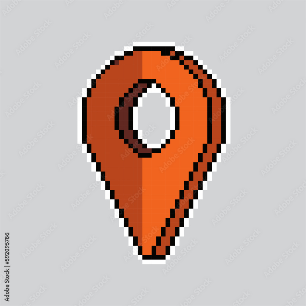 Pixel art illustration Location. Pixelated location icon. Location icon ...