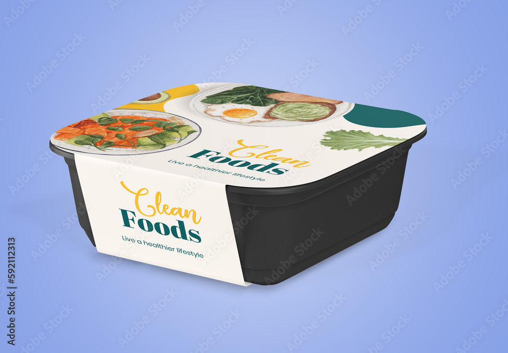 Food Container Mockup Stock Template | Adobe Stock