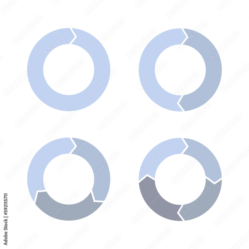 Circle Arrows Isolated Rotate Arrow And Spinning Loading Symbol Circular Rotation Loading