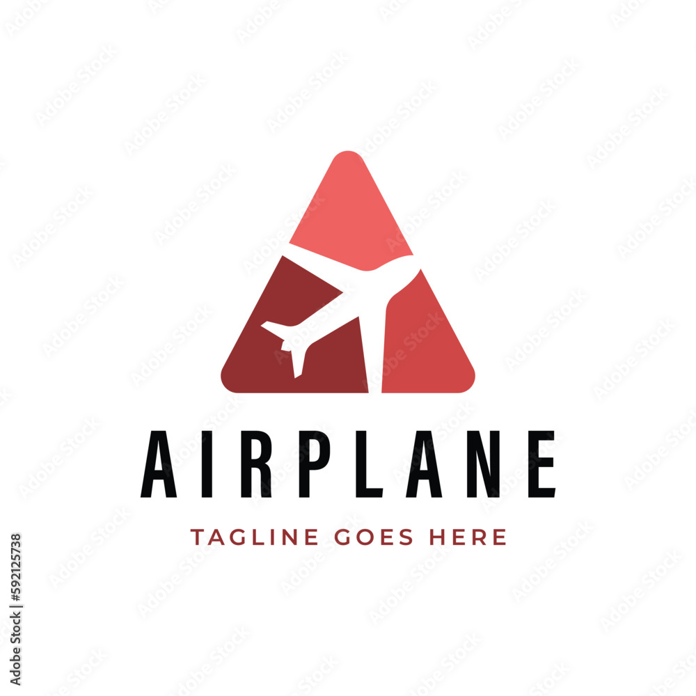 The combination of an airplane logo with the letter A is suitable for ...