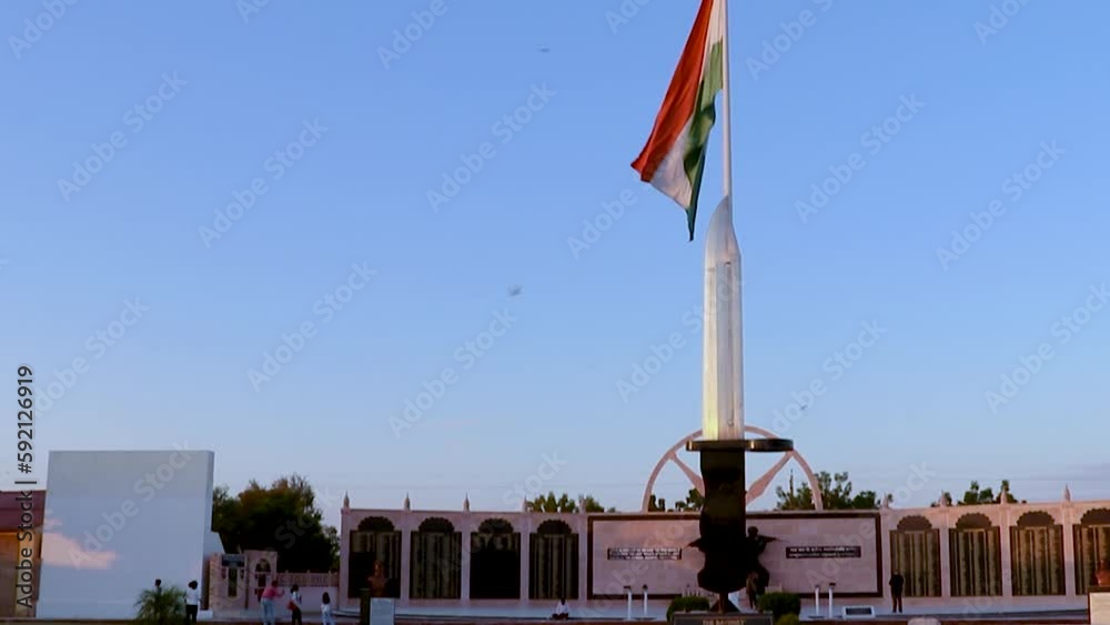 indian army unit insignia with national flag from unique perspective at ...