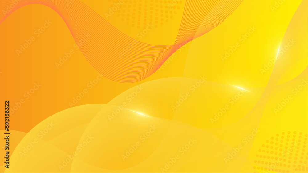 Abstract orange yellow geometric shapes vector technology background ...