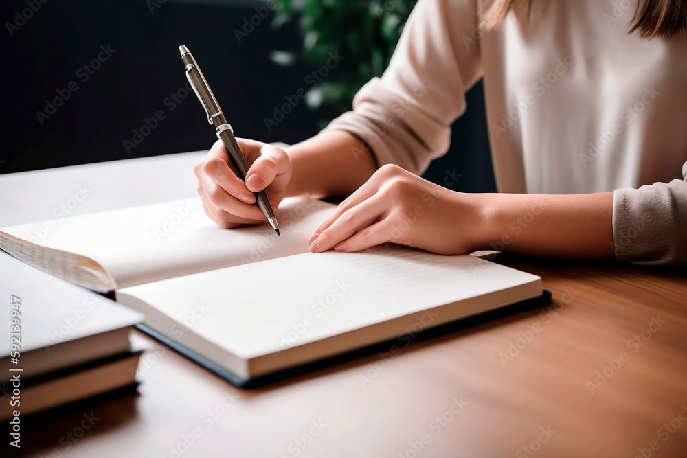 Pessoa Escrevendo, Estudando, Trabalhando e Fazendo Anotações Stock ...