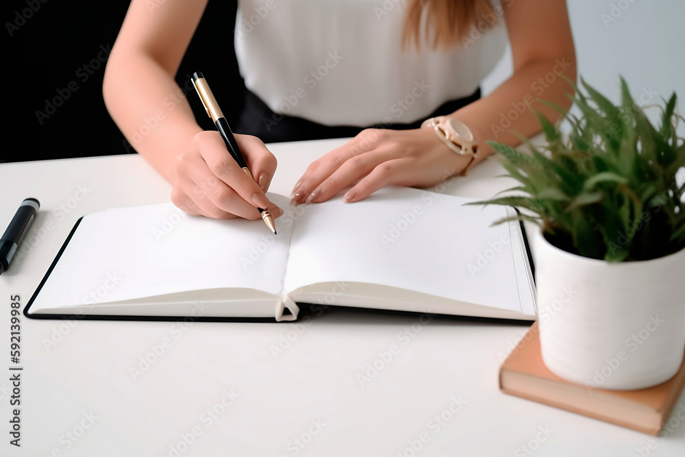 Pessoa Escrevendo, Estudando, Trabalhando e Fazendo Anotações Stock ...