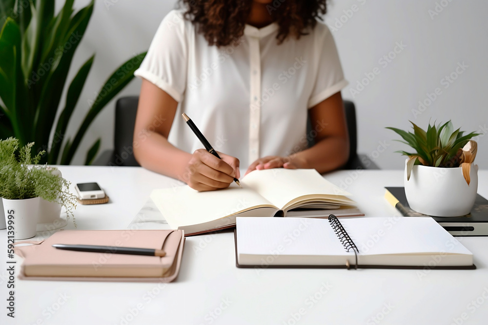 Pessoa Escrevendo, Estudando, Trabalhando e Fazendo Anotações Stock ...