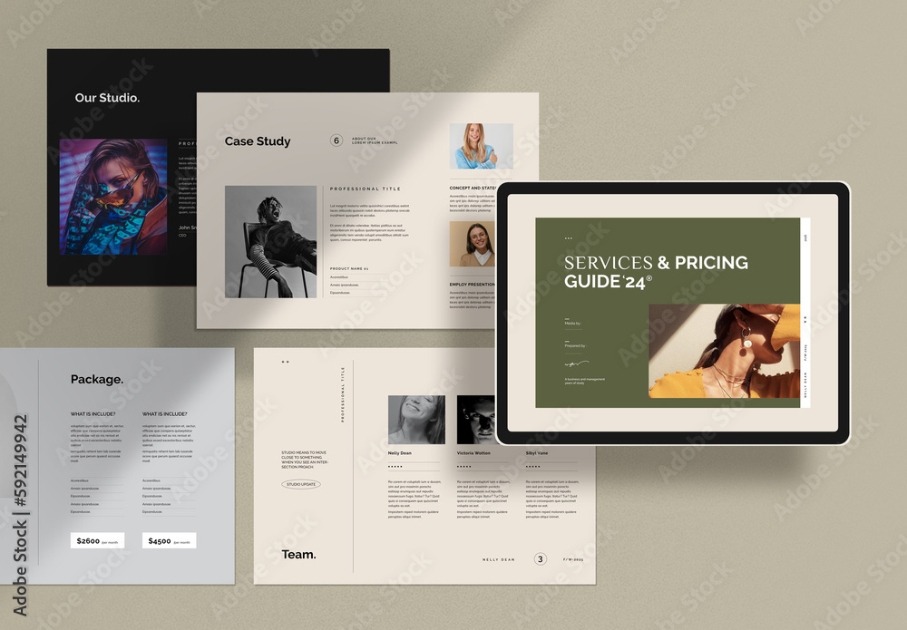 Servicesand Pricing Guide Stock Template | Adobe Stock