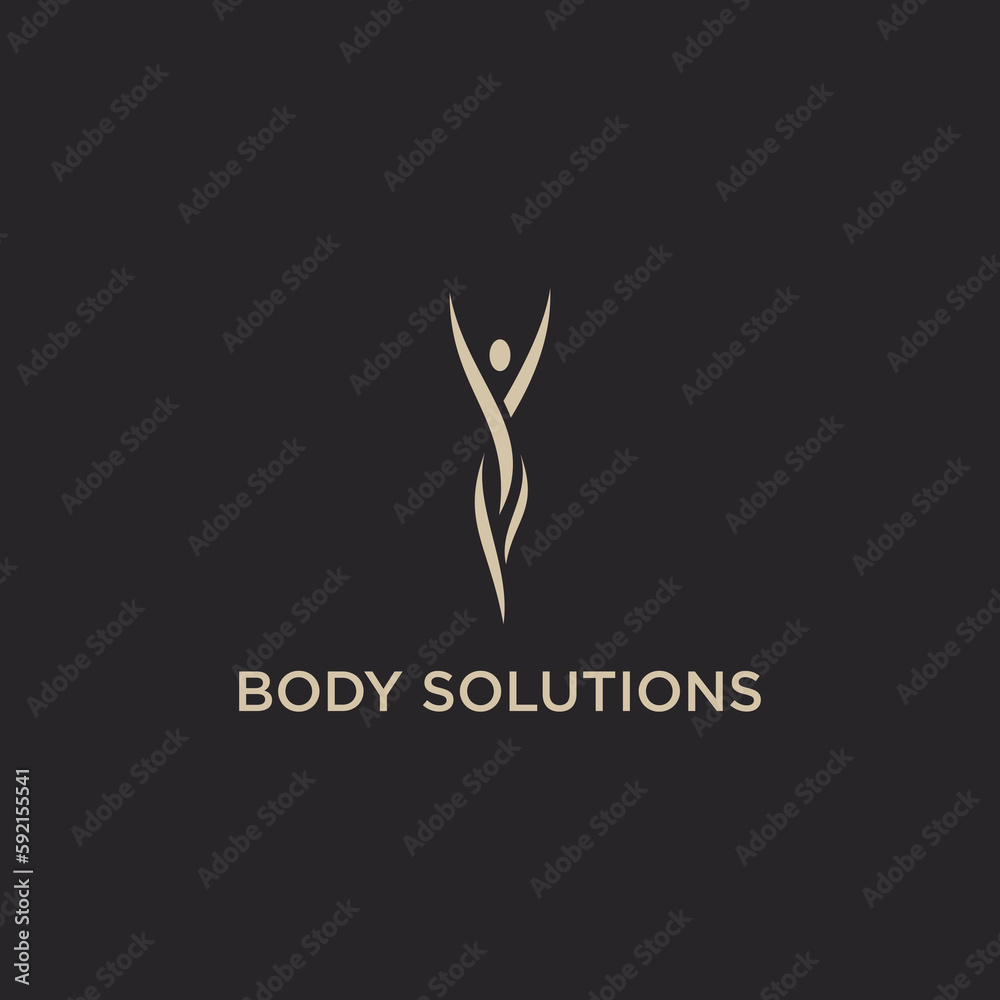 Fitness and wellness vector logo design Body Vector Illustration Stock ...
