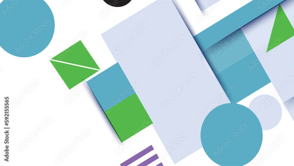 Geometry background with geometric shapes in pastel tones Stock Vector ...